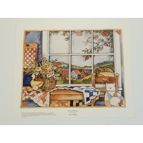 Art | Kitchen Window Art Print By Susan Winget Charming And Cozy ...